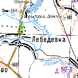 Лебедевка на карте